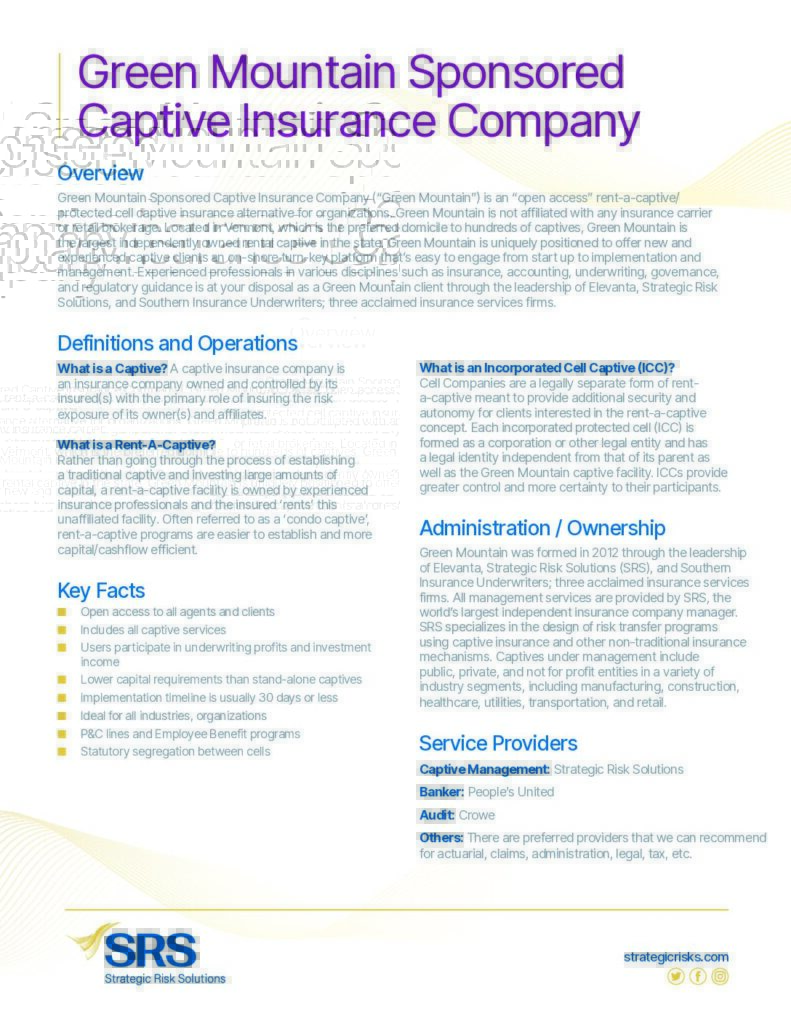 Brochures | Strategic Risks